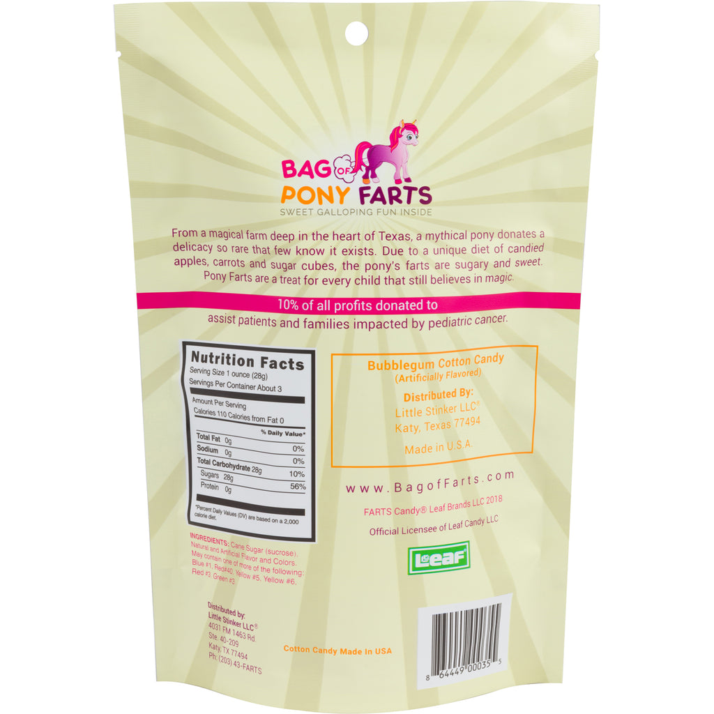 Little Stinker Bag of Pony Farts Cotton Candy Funny for All Ages Uniqu ...